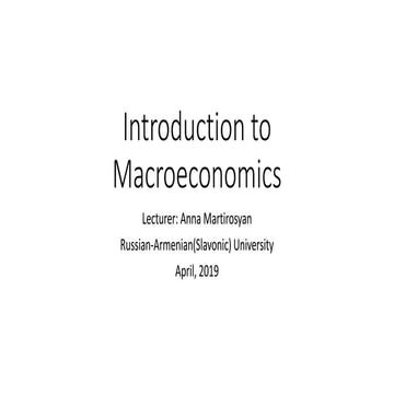 Introduction to macroeconomics | PPT