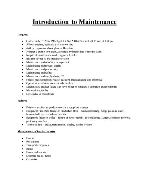 Maintenance Management (presentation) | PPTX | Mechanical and ...