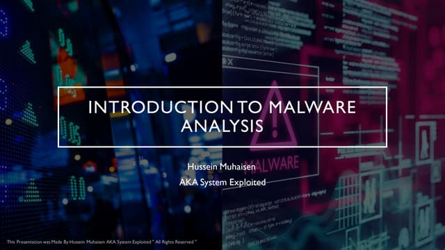 Introduction To Malware Analysis Pdf Operating Systems Computer Software And Applications
