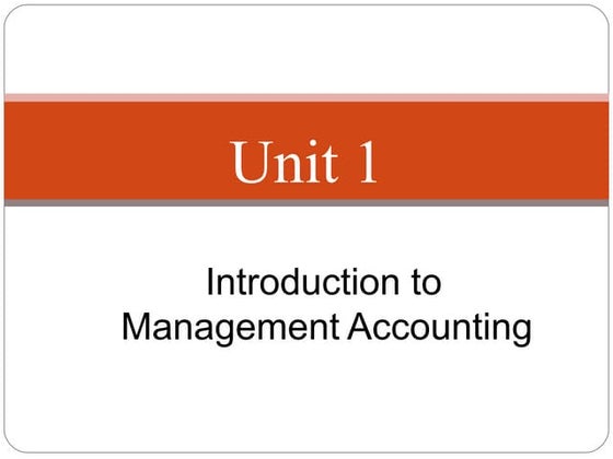 Management accounting | PPTX