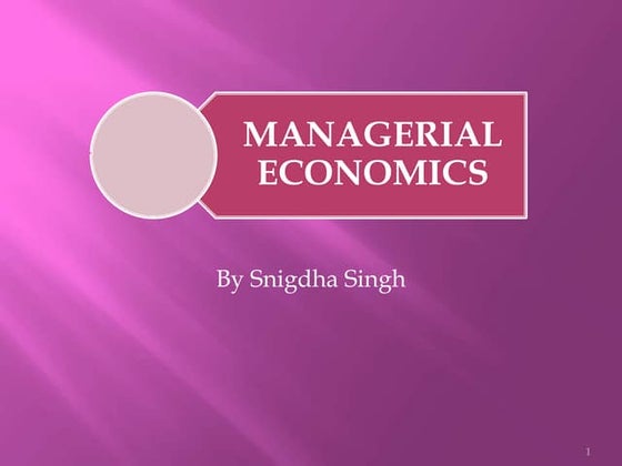 Managerial economics introduction | PPT