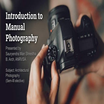 Introduction to Manual Photography | PDF
