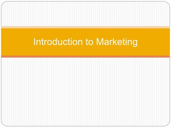 Fundamentals of Entrepreneurship: Marketing Mantra | PPT