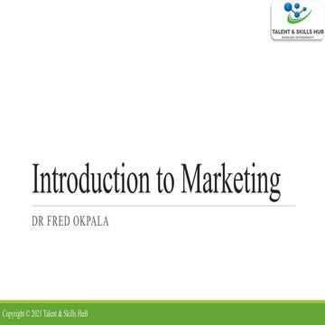 Introduction to Marketing | PPTX