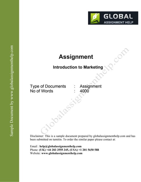 Assignment on 4ps marketing | DOCX | Marketing and Advertising | Business