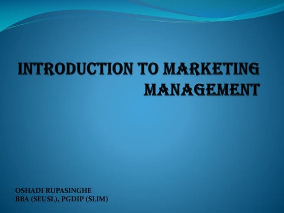 INTRODUCTION TO MARKETING for fashion design.ppt