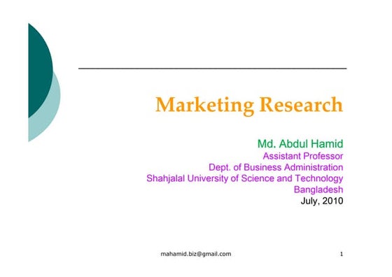 Marketing research | PPT