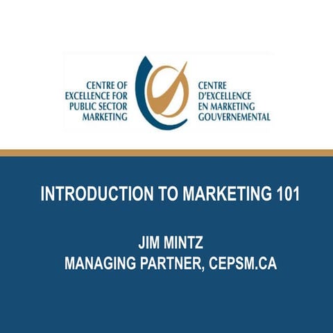 Introduction to marketing workshop ppt_september 2016 | PPT