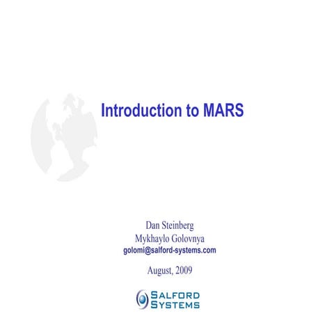 Introduction to mars_2009 | PPT