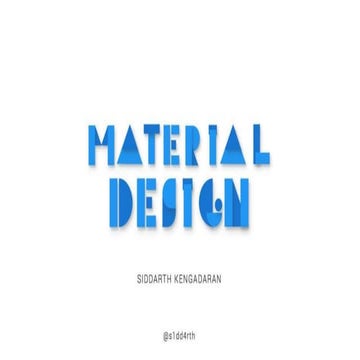 Introduction to material design | PPT