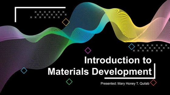 MATERIALS' DEVELOPMENT BY BRIAN TOMLINSON | PPTX