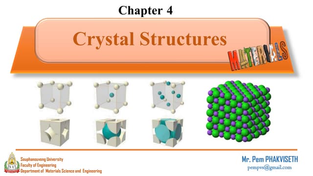 Crystal Structure, BCC ,FCC,HCP | PPTX