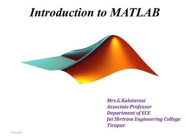 Matlab Introduction And Basics