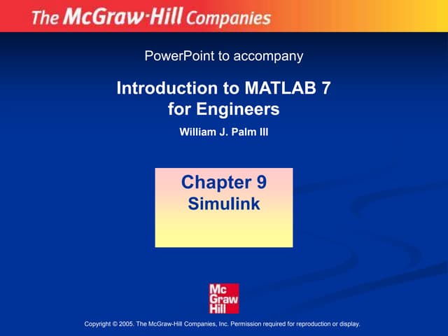 Matlab simulink introduction | PPTX