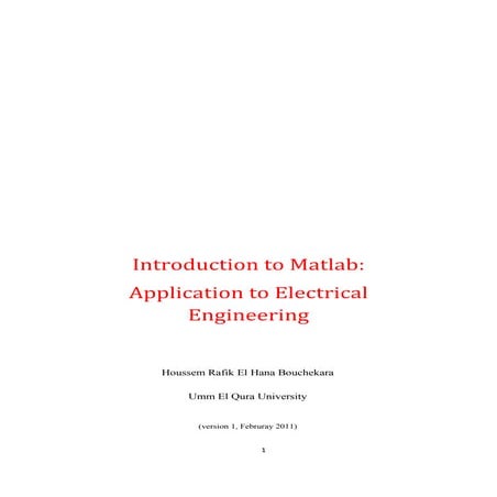 Introduction to matlab_application_to_electrical_engineering | PDF