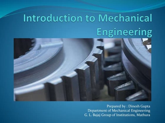 Mechanical Engineering | PPT
