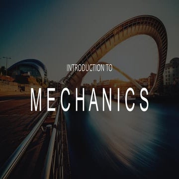 Introduction to engineering mechanics: Classification | PPTX