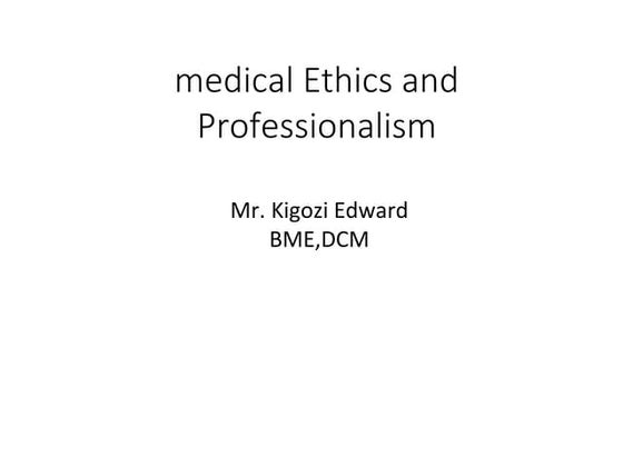 Ethics and the professional2 | PPT