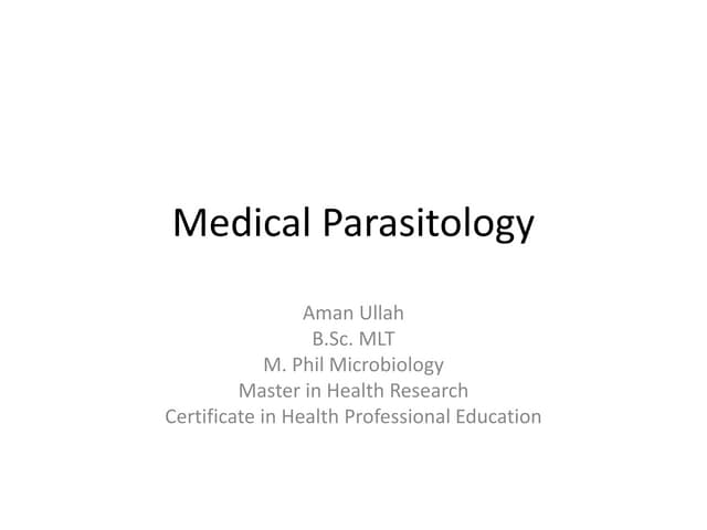 Classification of medical parasites | PPTX