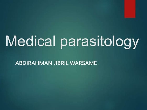 Basic Introduction to Parasitology | PPT
