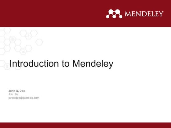 Mendeley | PPT | Operating Systems | Computer Software and Applications