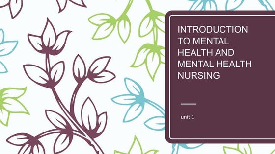 Mental health | PPTX | Mental Health | Diseases and Conditions