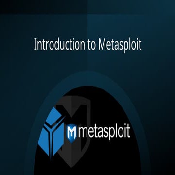 Introduction of Metasploit and task.pptx