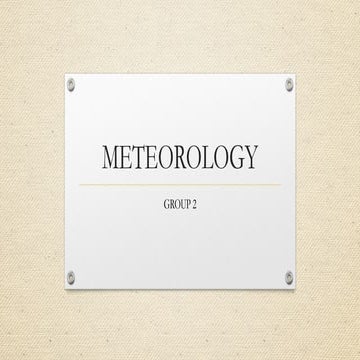 Introduction to Meteorology assignment | PPTX