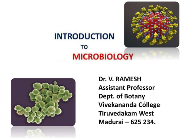 Introduction To Microbiology Ppt