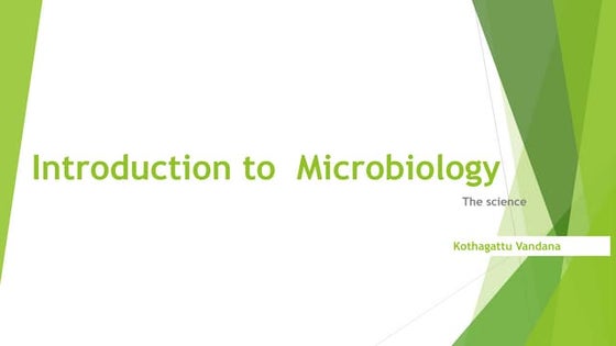1. Introduction to Microbiology & Parasitology lecture | PPTX | Biological Sciences | Science