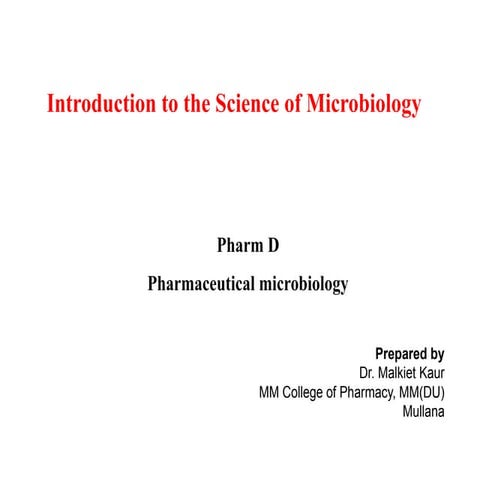 1. Introduction to Microbiology & Parasitology lecture | PPTX