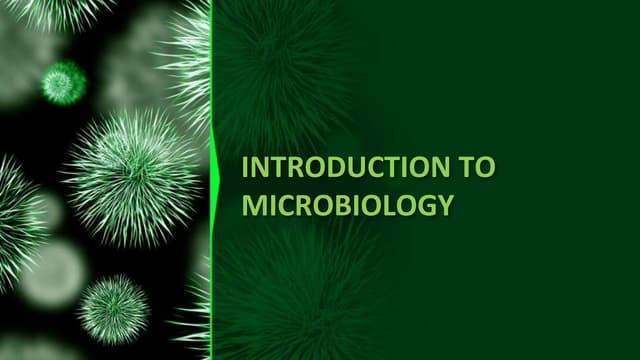 1. Introduction to Microbiology & Parasitology lecture | PPTX