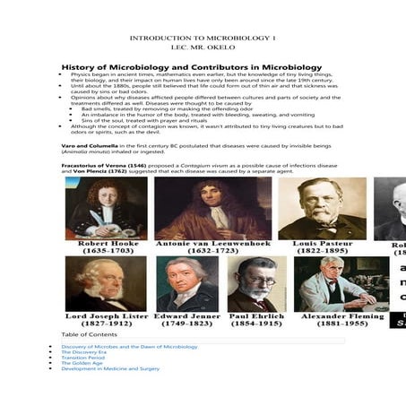 INTRODUCTION TO MICROBIOLOGY 1.docx 1 | PDF