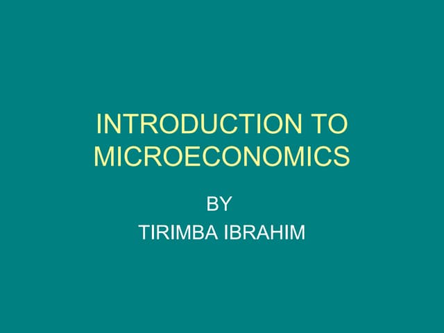Microeconomics | DOCX