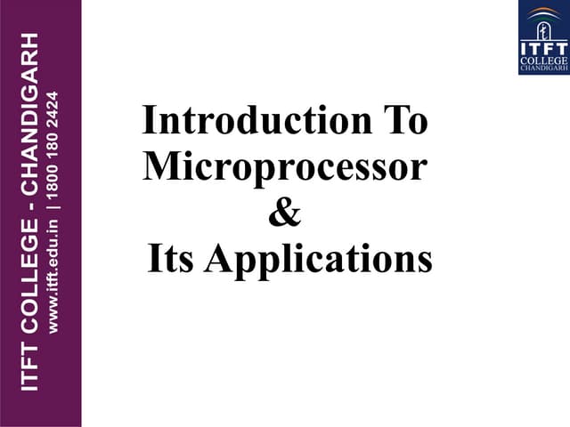 Introduction to microprocessor