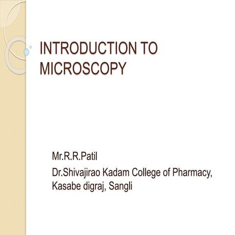 Introduction to microscopy | PPTX