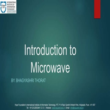Introduction to Microwave | PPTX