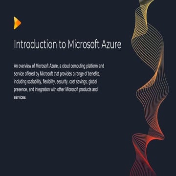 Introduction To Mircosoft Azure Pptx