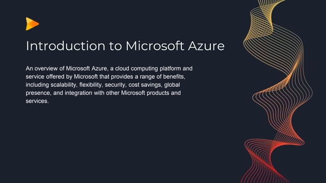 Introduction To Mircosoft Azure Pptx