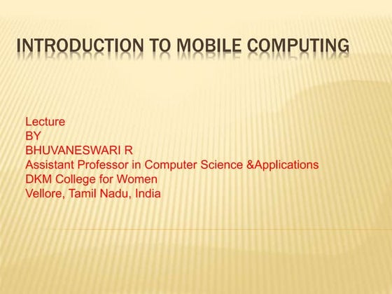 Multiplexing in mobile computing | PPTX | Technology & Computing