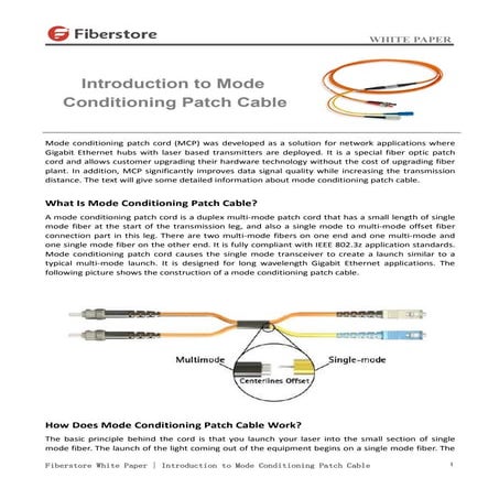 Introduction to Mode Conditioning Patch Cable | PDF