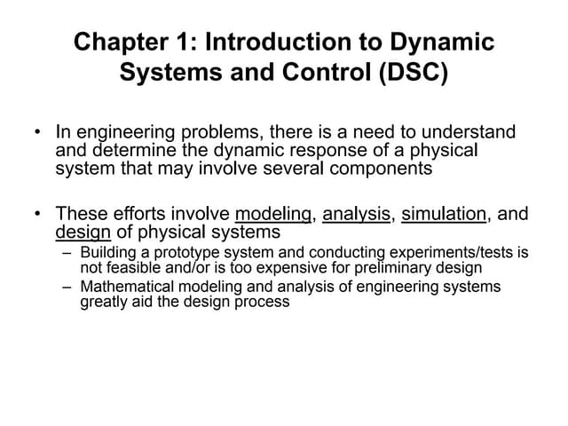 Introduction To Modeling And Simulationsppt Physics Science