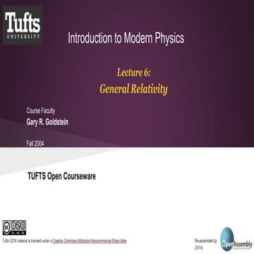 Lecture 6: General Relativity | PPT
