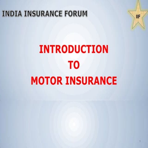 Introduction To Motor Insurance | PPTX