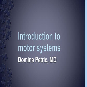 Introduction to motor systems | PPSX