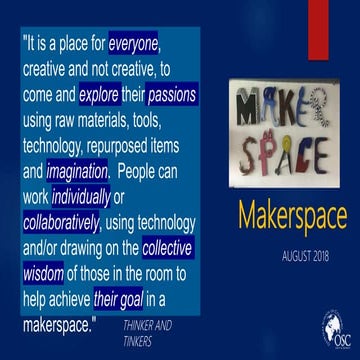 Introduction to Makerspace | PPT