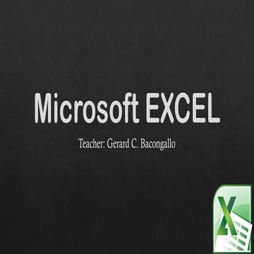 Introduction to ms excel | PDF