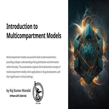 Introduction to Multicompartment Models on Slideshare by Raj Kumar Mandal | PDF