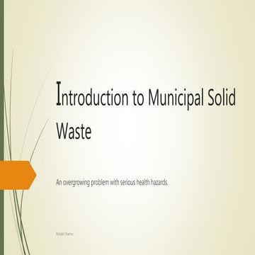 Introduction to municipal solid waste | PPTX