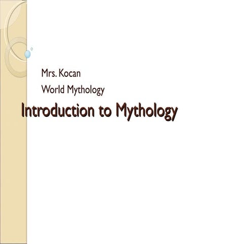Introduction to Mythology | PPT